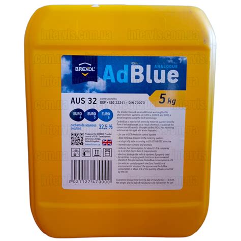 Рідина Аdblue / АДБЛЮ BREXOL для каталізаторів SCR (мочевина) 5кг / 5л ...