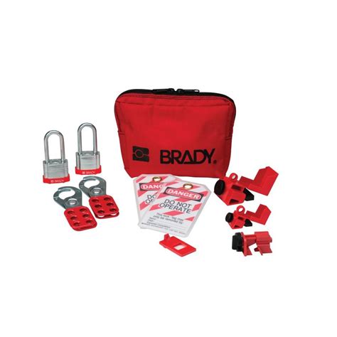 Brady Personal Breaker Lockout Pouch With 2 Keyed Alike Steel Padlocks