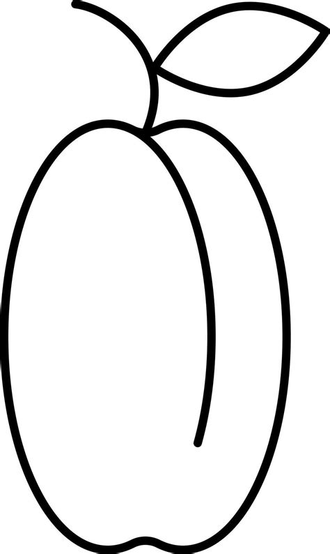 Apricot Outline Icon Fruit Vector 5162787 Vector Art at Vecteezy