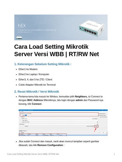 Cara Load Setting Mikrotik Server Versi Wbb Rtrw Net Pdf