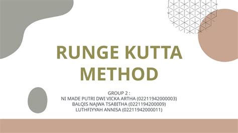 Runge Kutta Method Matlab Software Overview Ppt Pptx