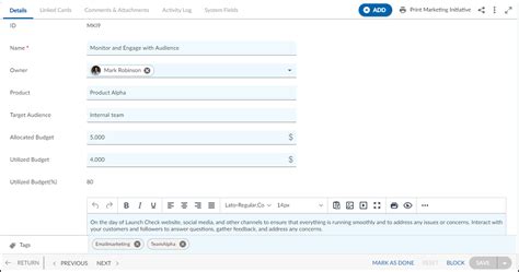 How To Add A Marketing Product Initiative Nimble Knowledge Base