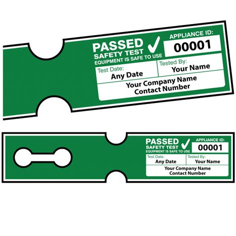 Personalised Colour Green 5th Edition Pat Testing Labels