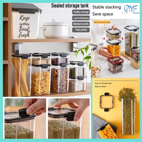 [ready Stock] Airtight Seal Food Storage Container Box Stackable