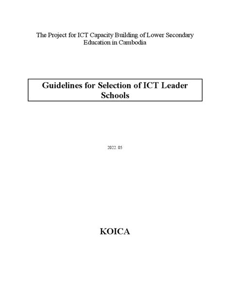 1 Guidelines For Selection Of Ict Leader Schools Final1 Pdf