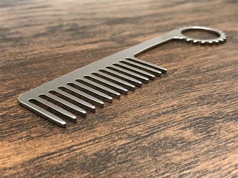 Metal Beard Comb Stainless Steel Edc Hair Comb Etsy