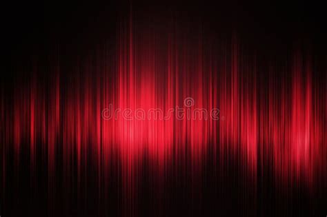 Sound Wave Visualization In Red Tones Abstract Digital Art Stock Image