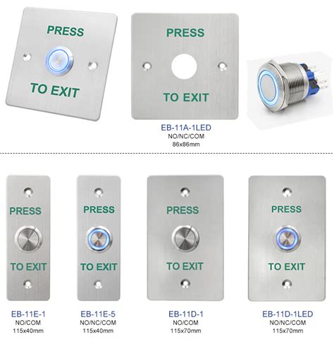 OEM Manufacturer Self Resetting Type 86 Switch Button Exit Button Built