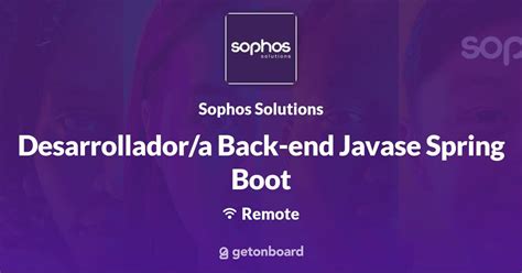 Desarrollador A Back End Javase Spring Boot At Sophos Solutions