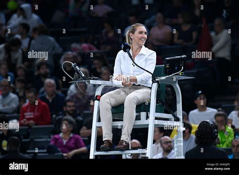 Paris France 02nd Nov 2022 Referee Chair Umpire Aurelie Tourte During The Rolex Paris