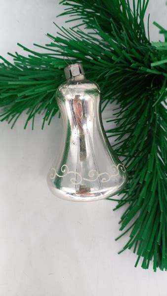 Винтажная советская подвесная ёлочная игрушка Колокольчик стекло СССР купить по низким ценам в