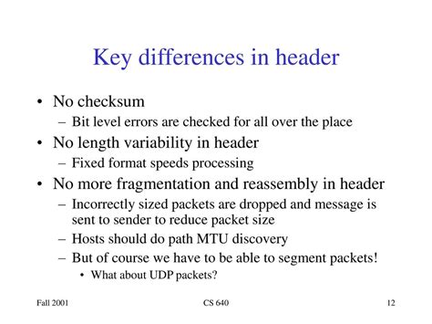 Ipv6 Outline Background Structure Deployment Fall 2001 Cs Ppt Download