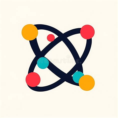 Abstract Atom Symbol With Colorful Orbits Stock Illustration Illustration Of Orbit Chemistry