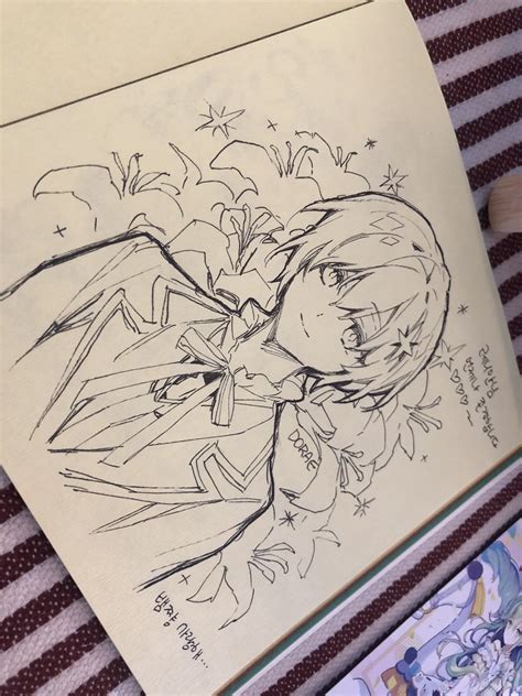 방명록 그림 자랑 동네사람들 이 그림이 제껍니다아아아아 전시오셔서 방명록쓰시면서 실물 봐주세요Renian레니안の漫画