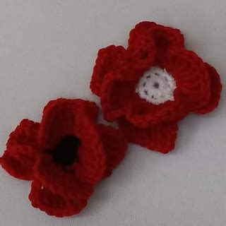 Ravelry Double Poppy Flower Pin Pattern By Kat Witherall