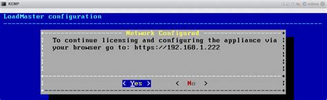 Initial Configuration Of Kemp Loadmaster Vm
