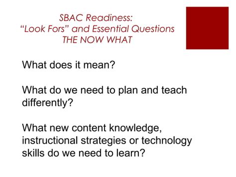 Introduction To Smarter Balanced Assessment Readiness Prof Learning Ppt