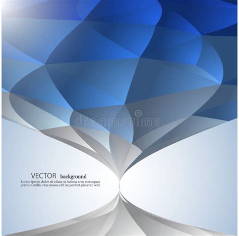 Blue Abstract Geometric Rumpled Triangular Low Poly Style Graphic Background Stock Vector