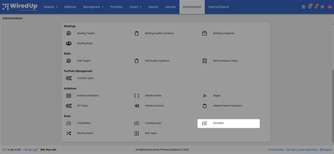 Severity Matrix Wiredup