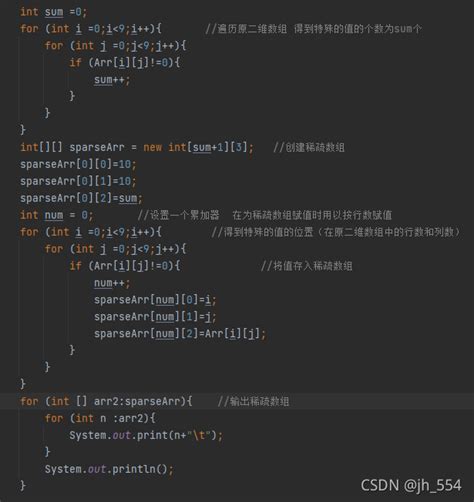 稀疏数组（java代码实现） java有稀疏编码吗 csdn博客