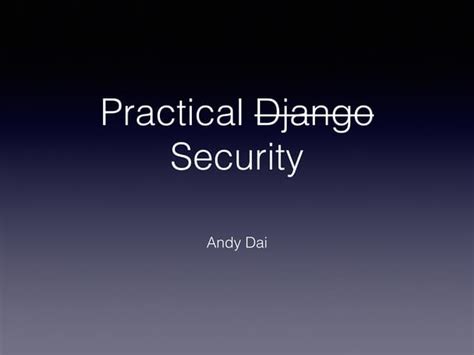 Practical Django Secuirty Pdf