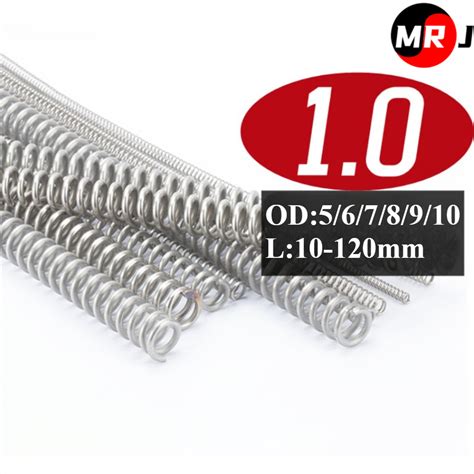 Mrj Sus304 Stainless Steel Compression Spring 10mm Od5678910mm