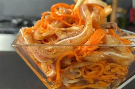 Маринованные свиные уши по корейски простой рецепт пошаговый