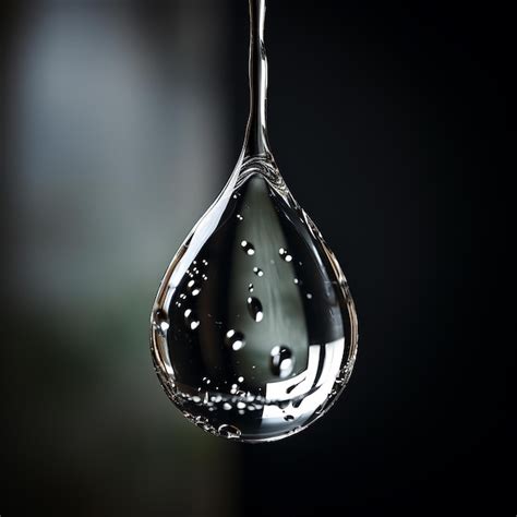 Gros Plan De Mouvement Capturé D une Goutte D eau Qui Tombe Photo Premium