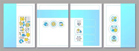 Reverse Logistics Blue Gradient Brochure Template Leaflet Design With Linear Icons Editable 4