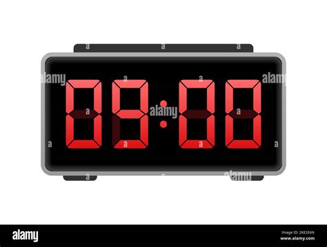 Digital Clock Number Set Time Icon Design Element Vector Stock