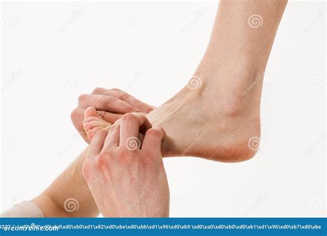 Flat Feet Close Up Evaluation Of Arch Of Foot For Selection Of