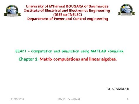 Matlab Introduction Simulink And Basics Ds Ppt