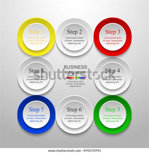 Circle Timeline Template Diagram Graph Presentation Stock Vector Royalty Free 445076941