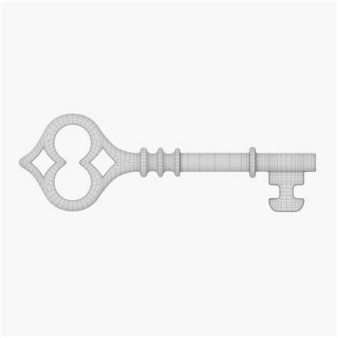 Old Brass Key 3d Model Download Hobbies On
