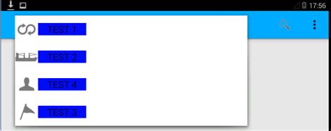 android actionbar dropdown padding causes blank space [landscape mode