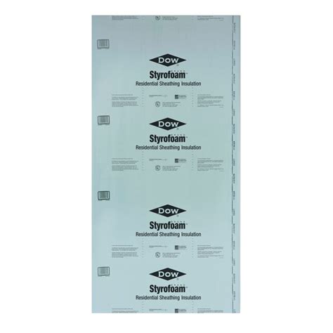 Styrofoam R 5 1 In X 4 Ft X 8 Ft Residential Sheathing Tandg Faced Polystyrene Garage Door Board