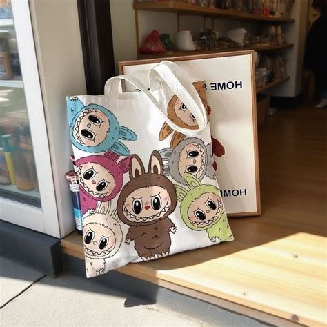 可爱动漫礼品收纳labubu帆布袋礼品袋装书袋cute Anime T Storage Labubu Sail20250725 Shopee Malaysia