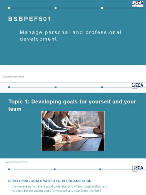 Bsbpef501 Lecture Slides Pdf Goal Business Plan