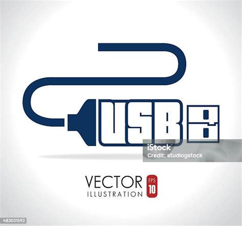 Usb 설계 벡터 일러스트레이션 0명에 대한 스톡 벡터 아트 및 기타 이미지 0명 2015년 Usb 케이블 Istock