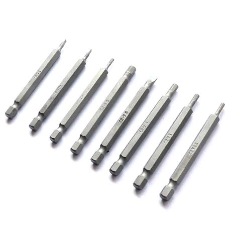 50pcs Extra Long Reach Bit Set 75mm Security Screwdriver Bits Star Hex Square Spanner Bit