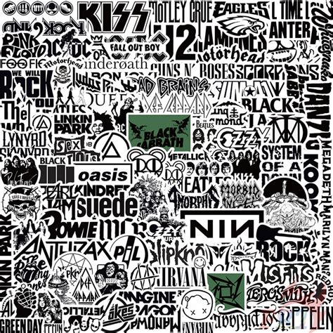100ชิ้น เซ็ต วงร็อครวม สติ๊กเกอร์ Rocknroll Art Series 03 Diy แฟชั่น