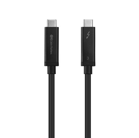 Cable Matters 40 Gbps Thunderbolt™ 3 Cable In Black 66ft2m
