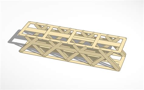 3d Design Popsicle Stick Bridge Tinkercad
