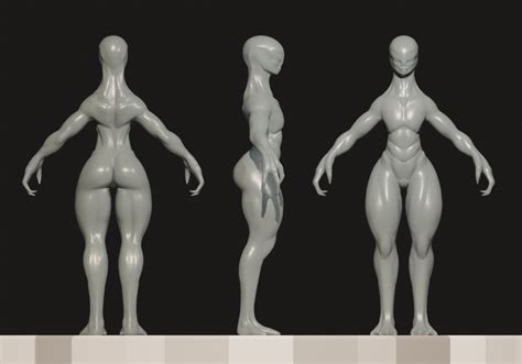 Rule 34 3d Alien Biped Dark Background Hi Res Humanoid Monster
