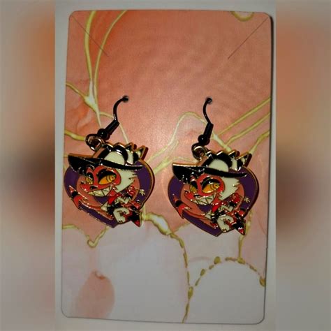 Handmade Jewelry Helluva Boss Earrings Handmade Hypoallergenic
