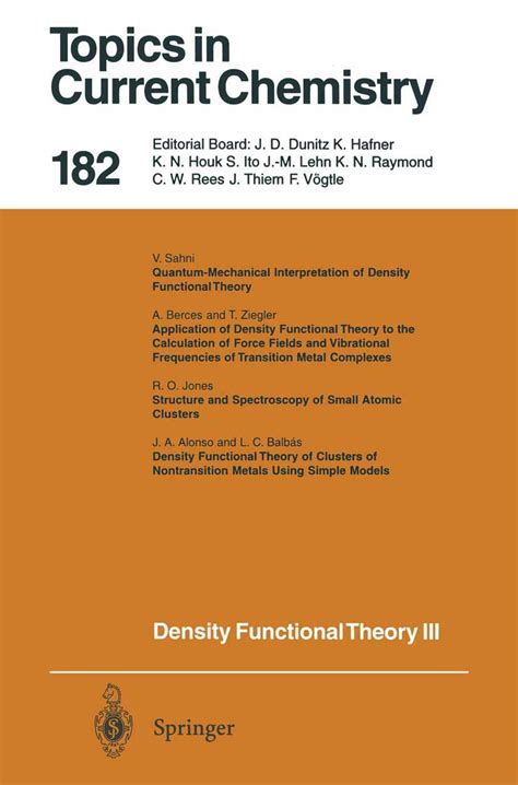 Amazon Density Functional Theory Iii Interpretation Atoms Molecules And Clusters Topics In
