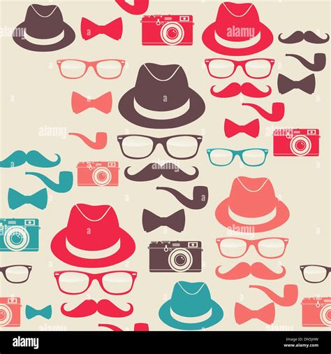 Hipsters Seamless Pattern Stock Vector Image And Art Alamy