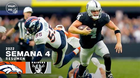 Denver Broncos Vs Las Vegas Raiders Semana 4 Nfl Resumen