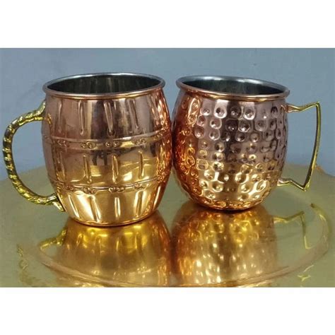 Capacity 200 Ml Pure Copper Mug Set At Rs 210 In Moradabad Id