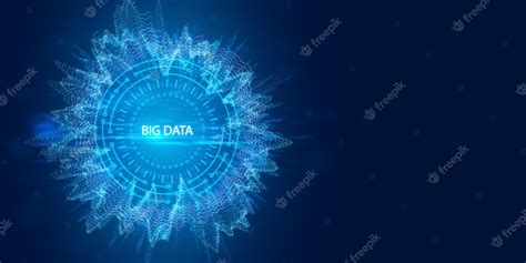 premium photo abstract round big data hologram on dark wide